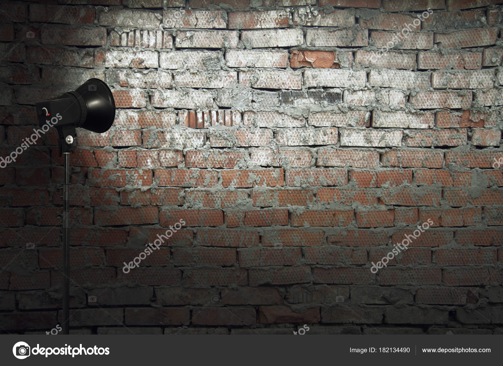 Spotlight Oriented Brick Wall Texture Stock Photo by ©avlntn 182134490
