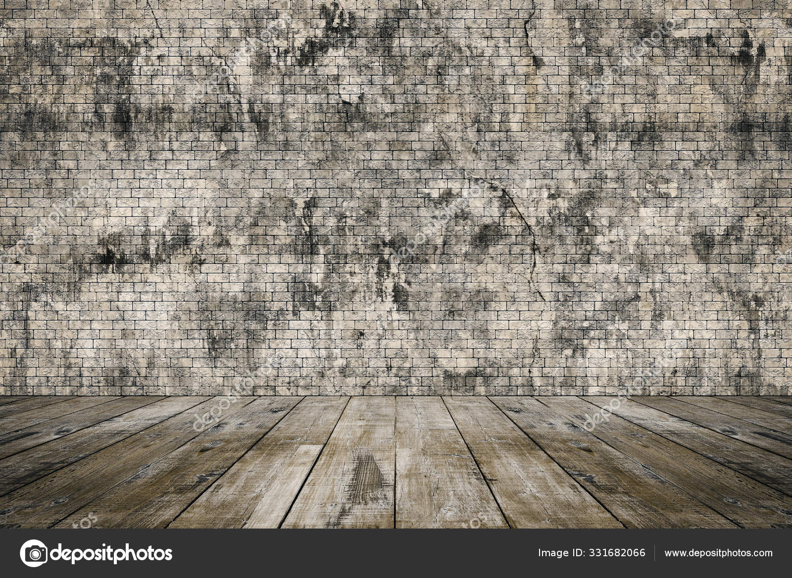 Room with brick wall Stock Photo by ©avlntn 331682066