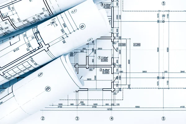 Rolls of Engineering Drawings — Stock Photo © voronin-76 #2578441
