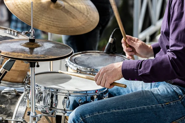 Man playing drums — Stock Photo © MrTwister #3573603