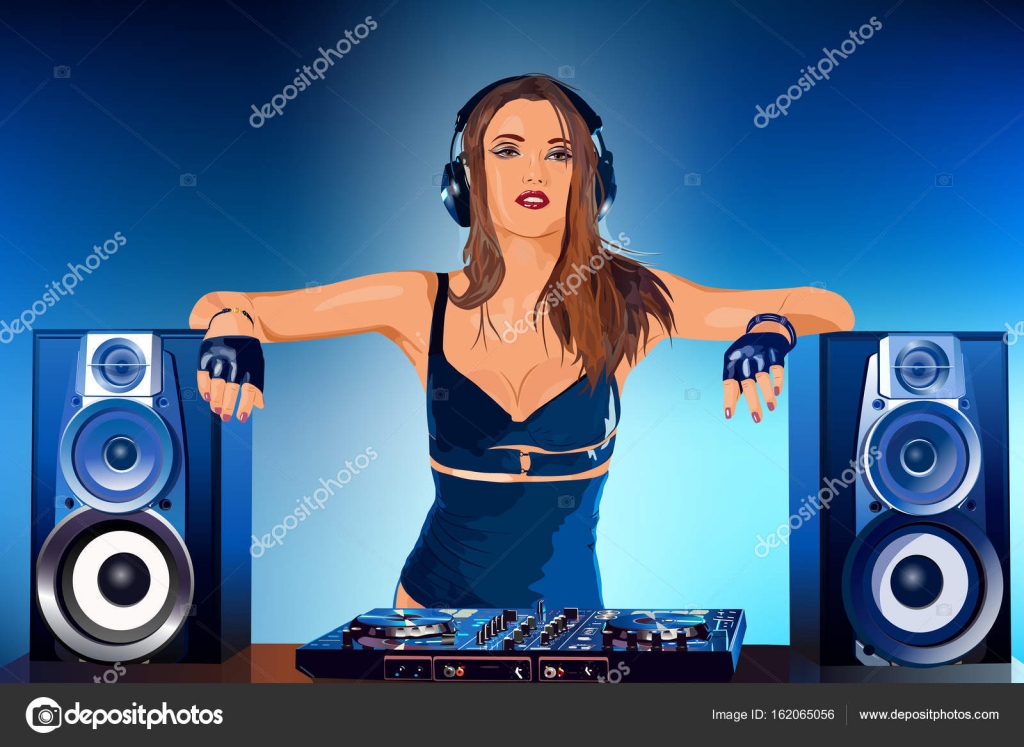 Girl Dj Vector
