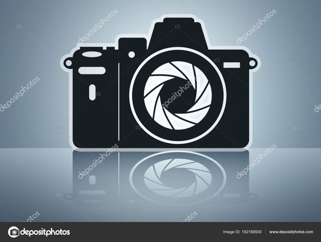 Camera symbol with reflection Stock Vector by ©chaoss 162180930