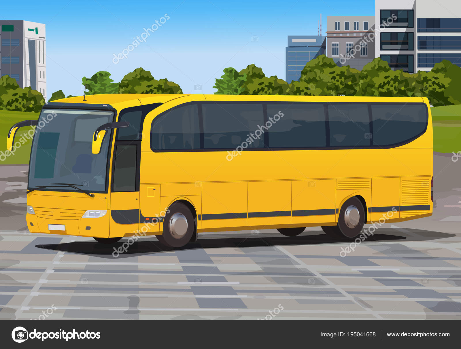 Yellow bus Stock Vector Image by ©chaoss #195041668