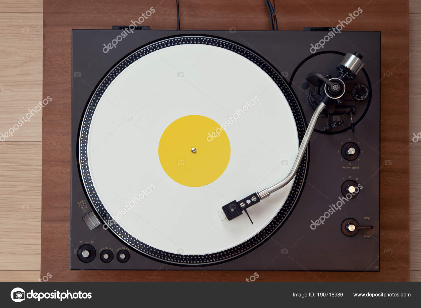 white retro record player