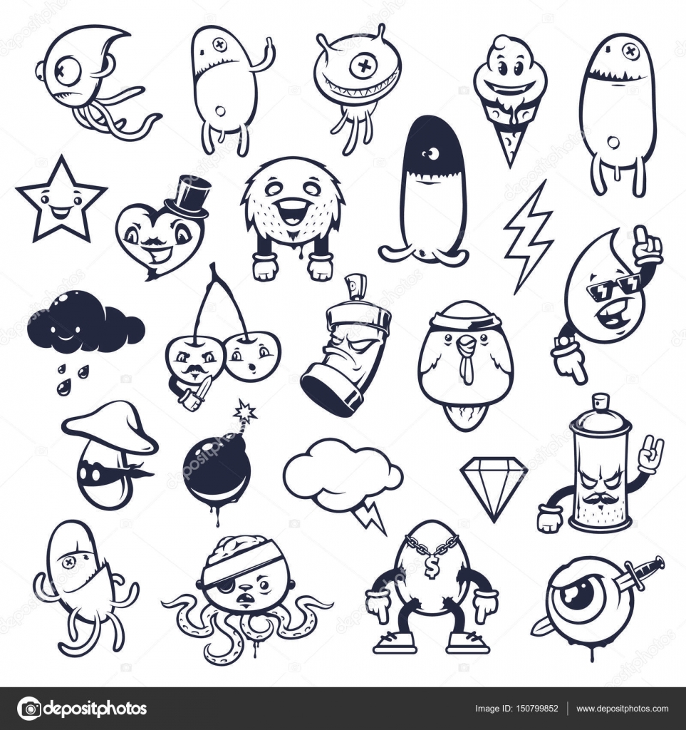 Cute Easy Doodle Characters