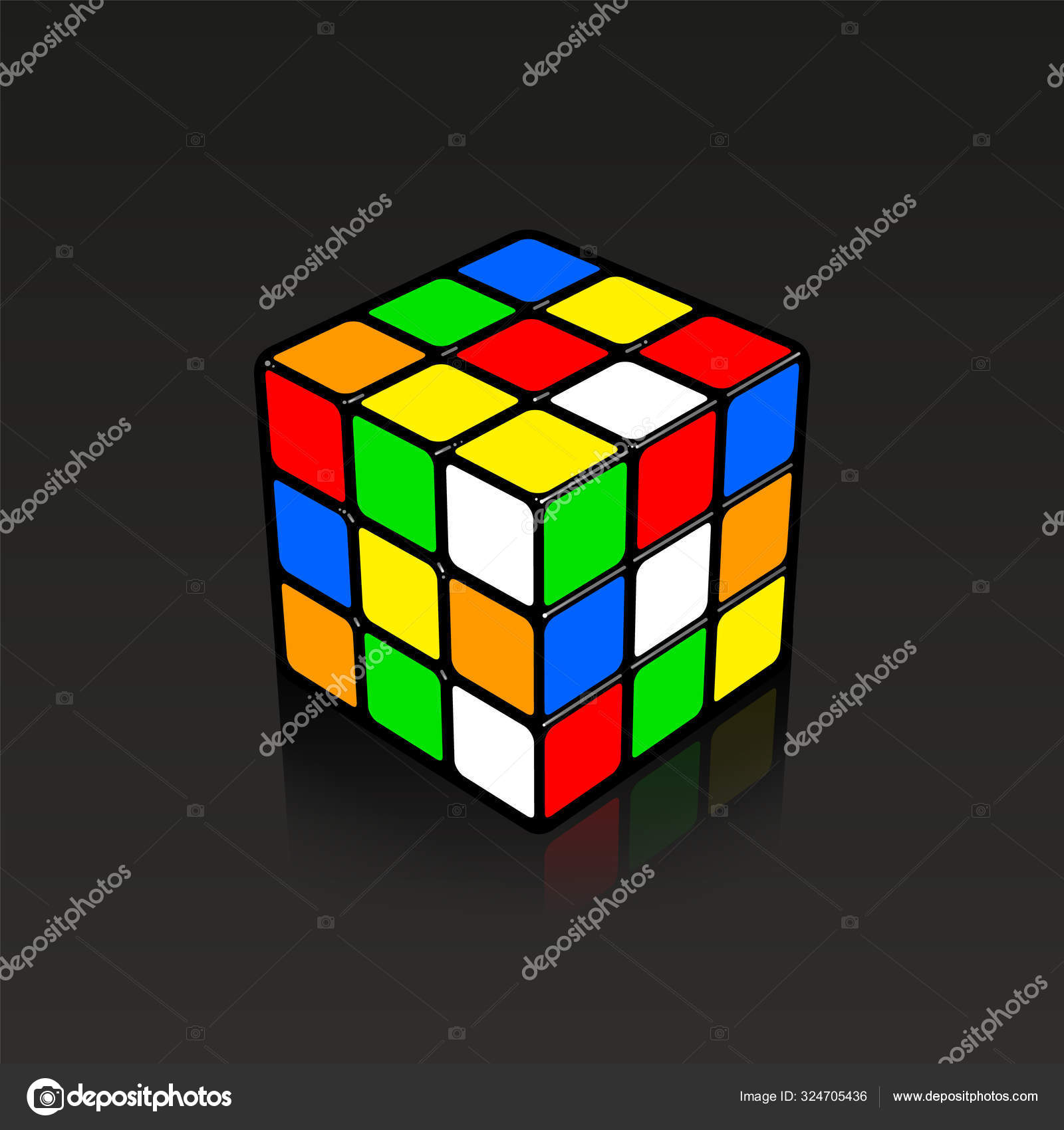 Vector Rubik Cube Stock Vector Image by ©Vecster #324705436