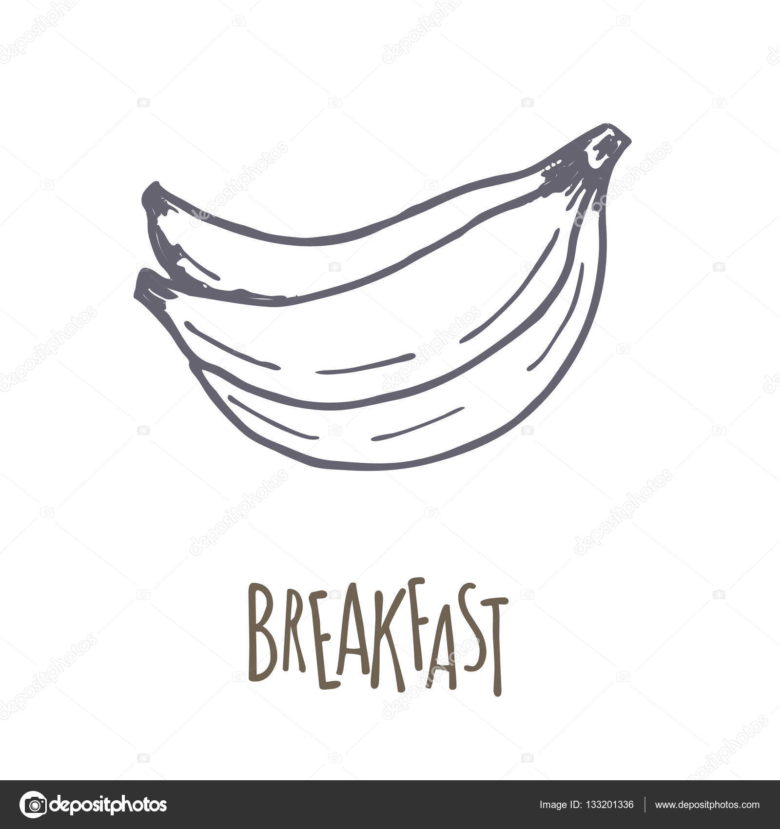 Breakfest hand drawn icon over white background Stock Vector Image by ...