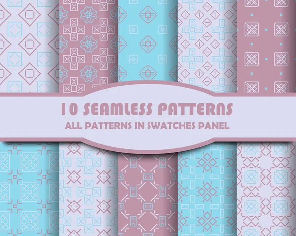 Collection set abstract swatches seamless pattern. Endless texture ...