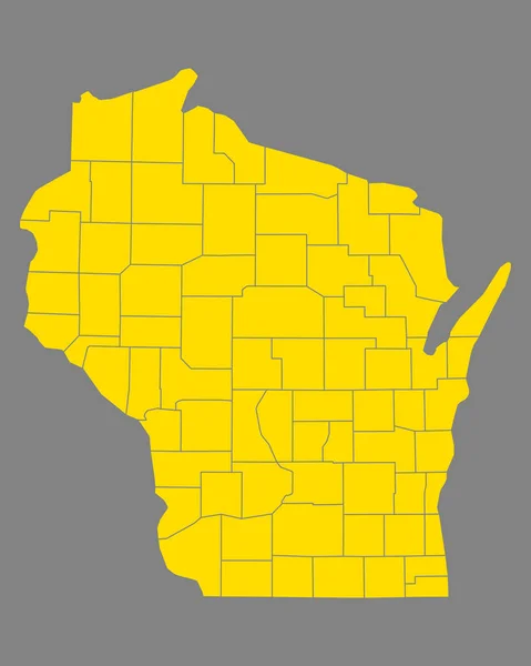 Mapa exacto de Wisconsin Vector de stock por ©rbiedermann 173023998