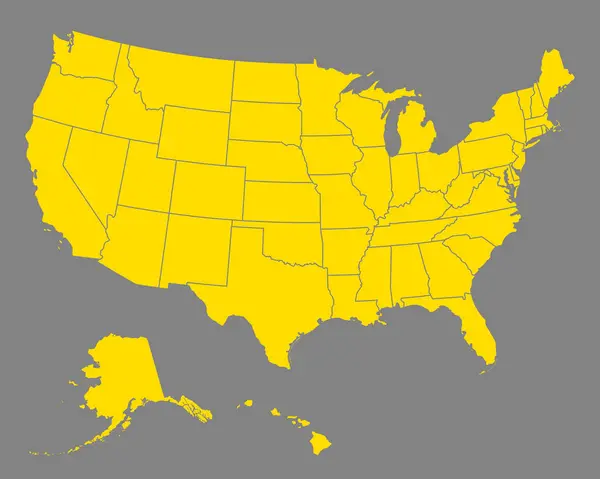 Us map plain — Stock Vector © Nicemonkey #3409594