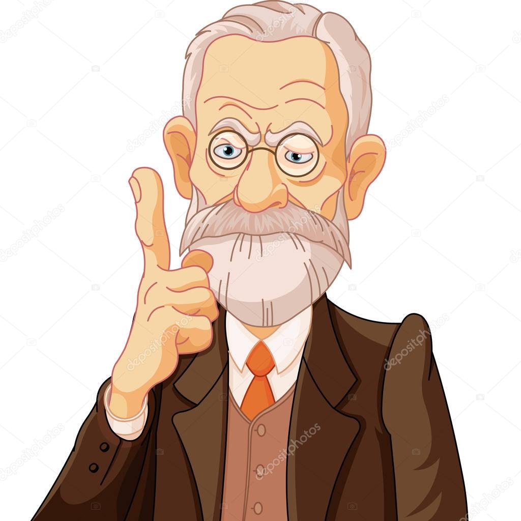 Pictures: sigmund freud cartoon | Cartoon Sigmund Freud — Stock Vector ...