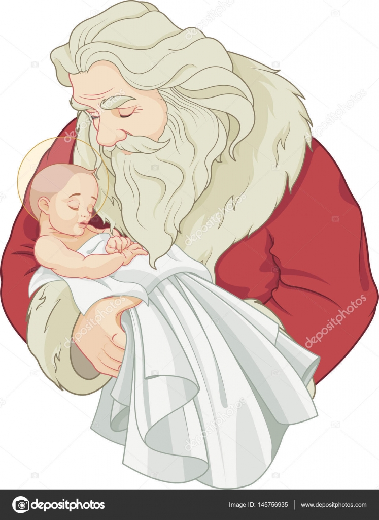 Jesus and Santa Claus Stock Vector Image by ©Dazdraperma #145756935