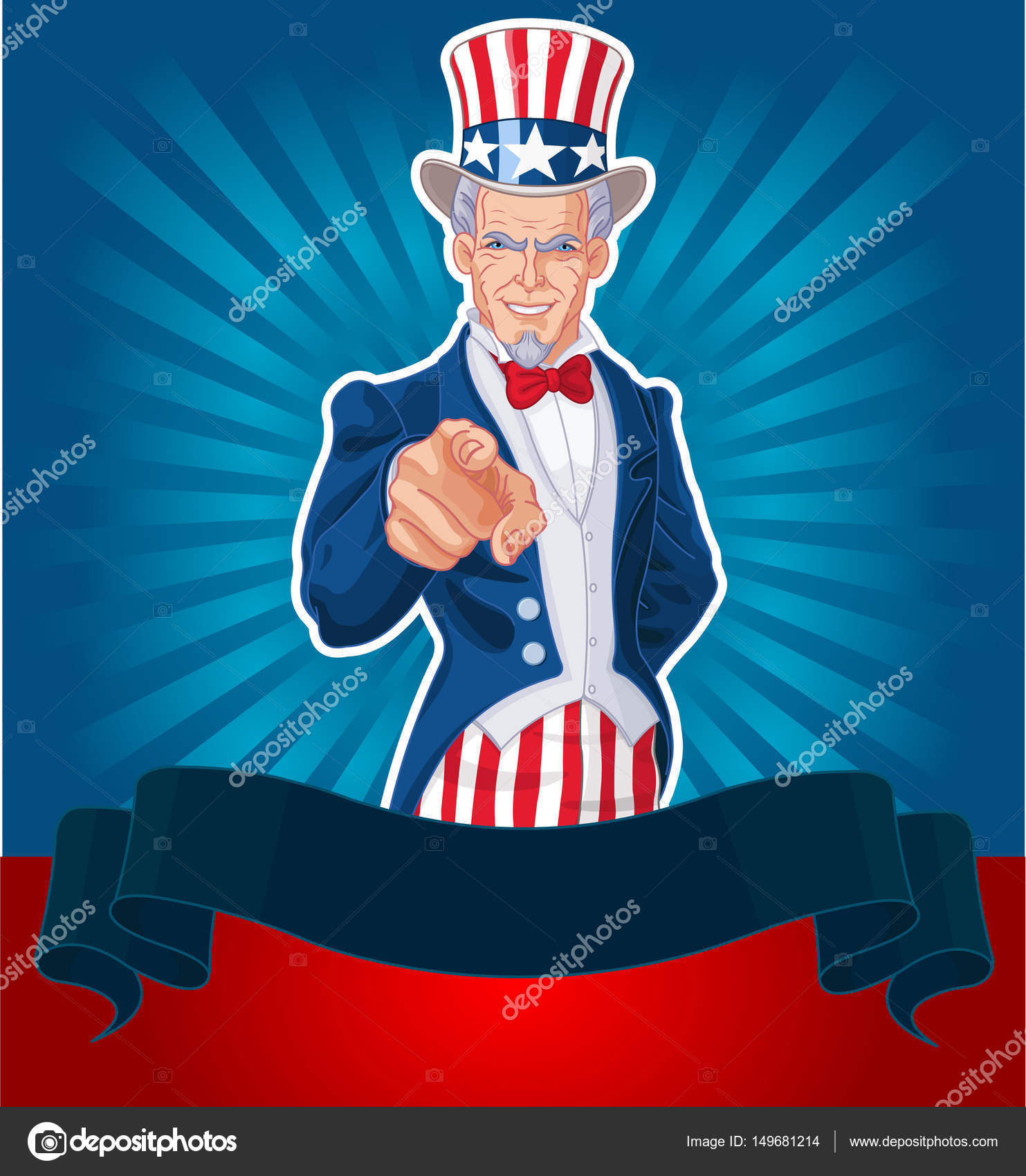 Uncle Sam poster — Stock Vector © Dazdraperma #149681214