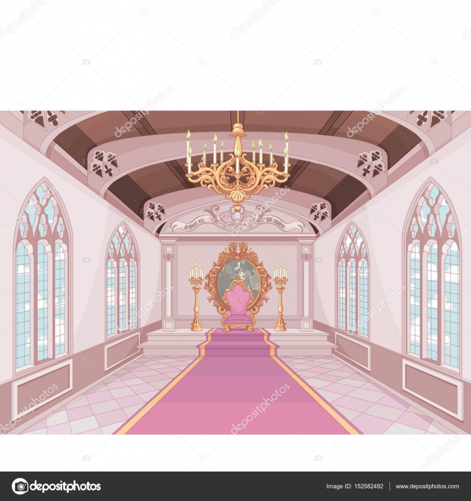 Clipart: inside castle | Medieval castle hall — Stock Vector ...