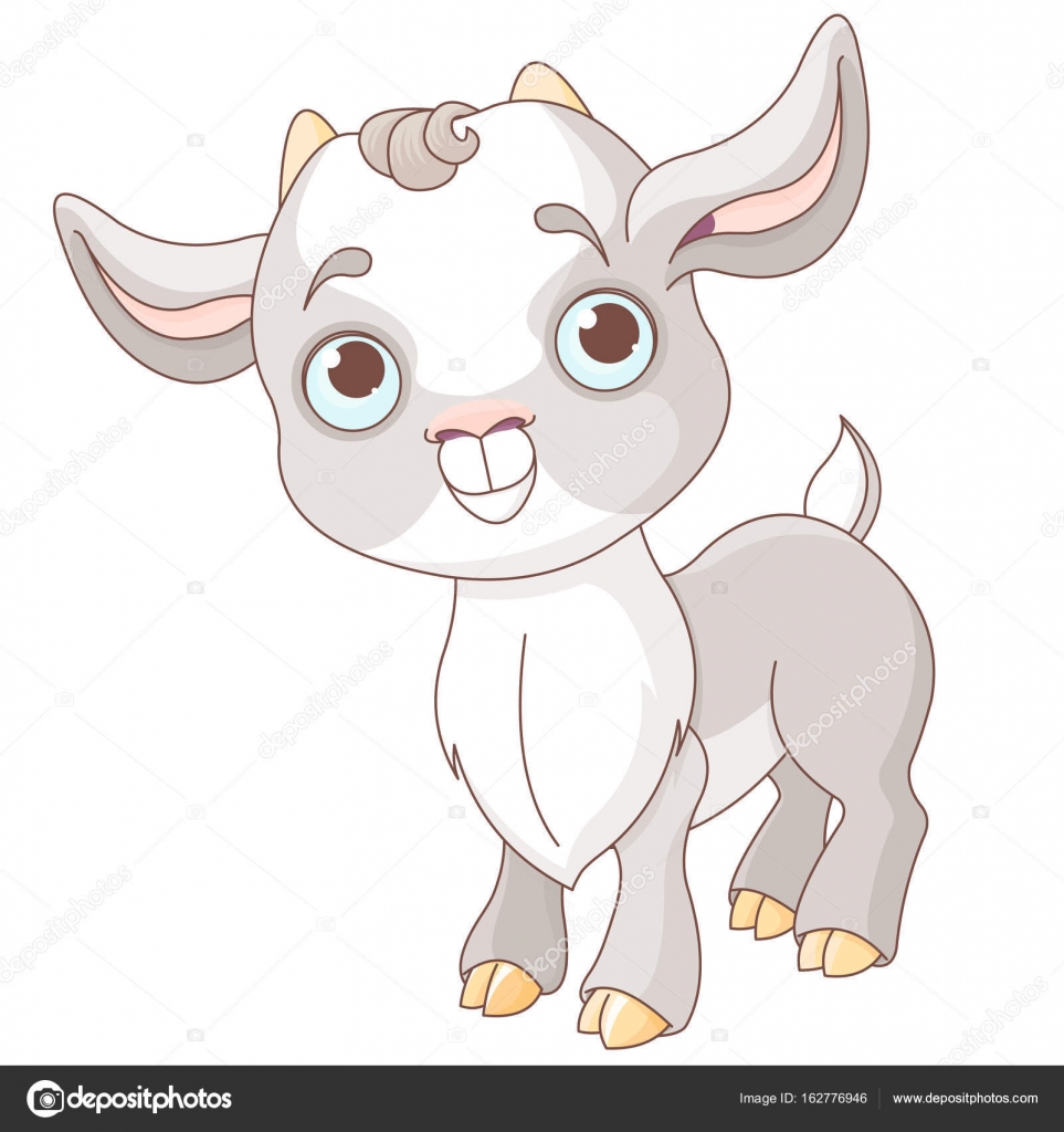 Cute Baby Goat Cartoon