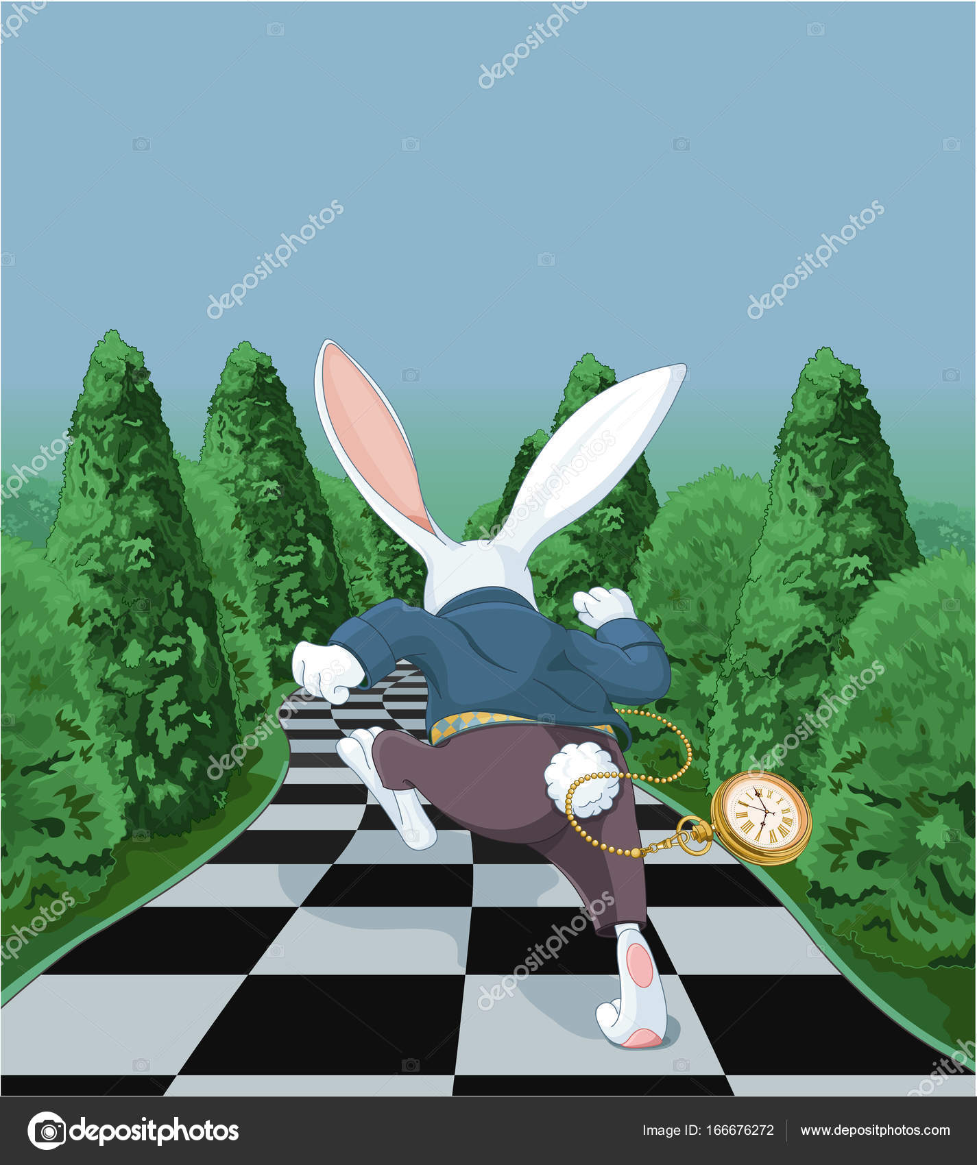 White rabbit running away Stock Vector Image by ©Dazdraperma #166676272