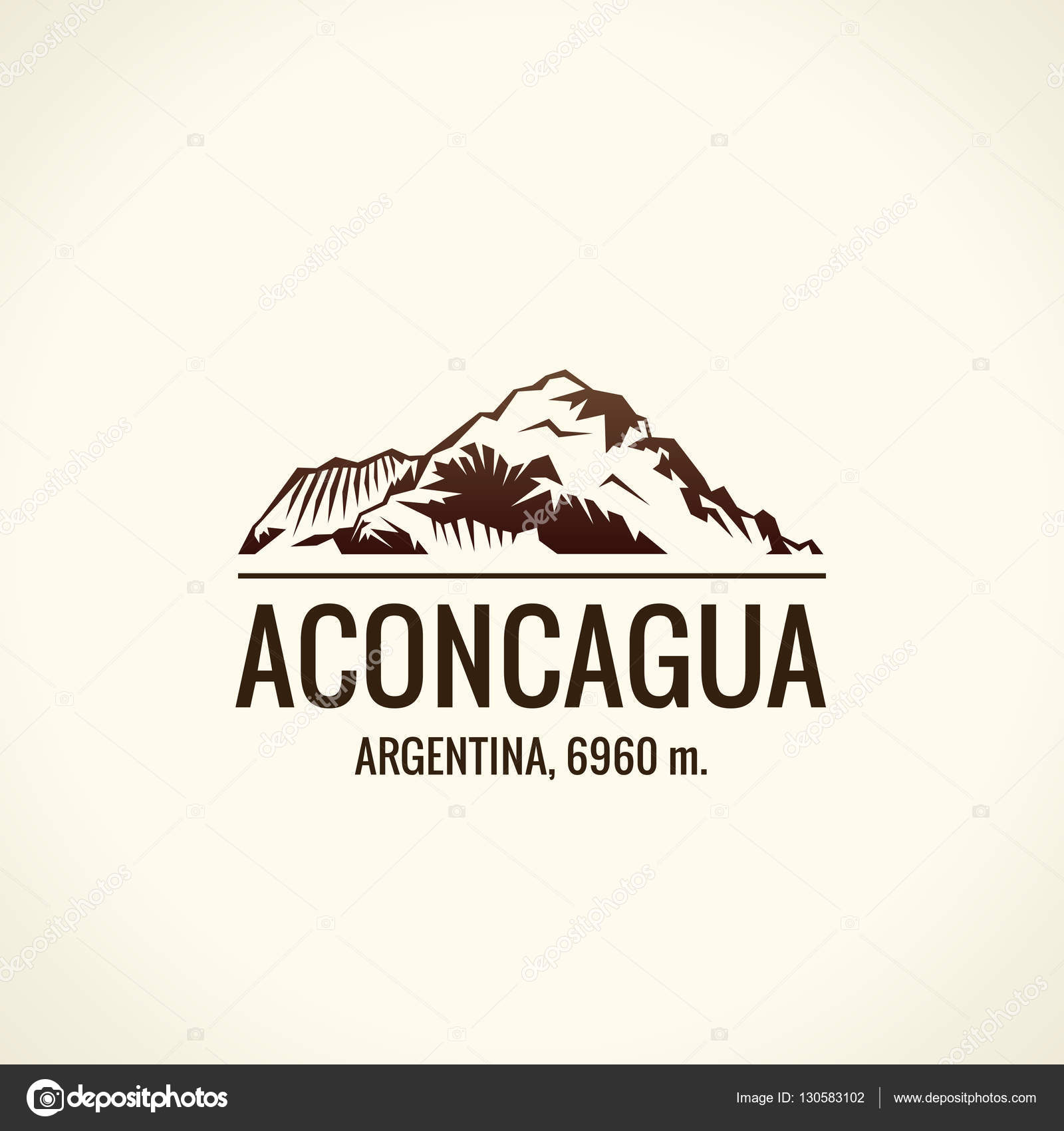 Logotipo del vector turístico de montaña. Emblema Monte aventuras al ...