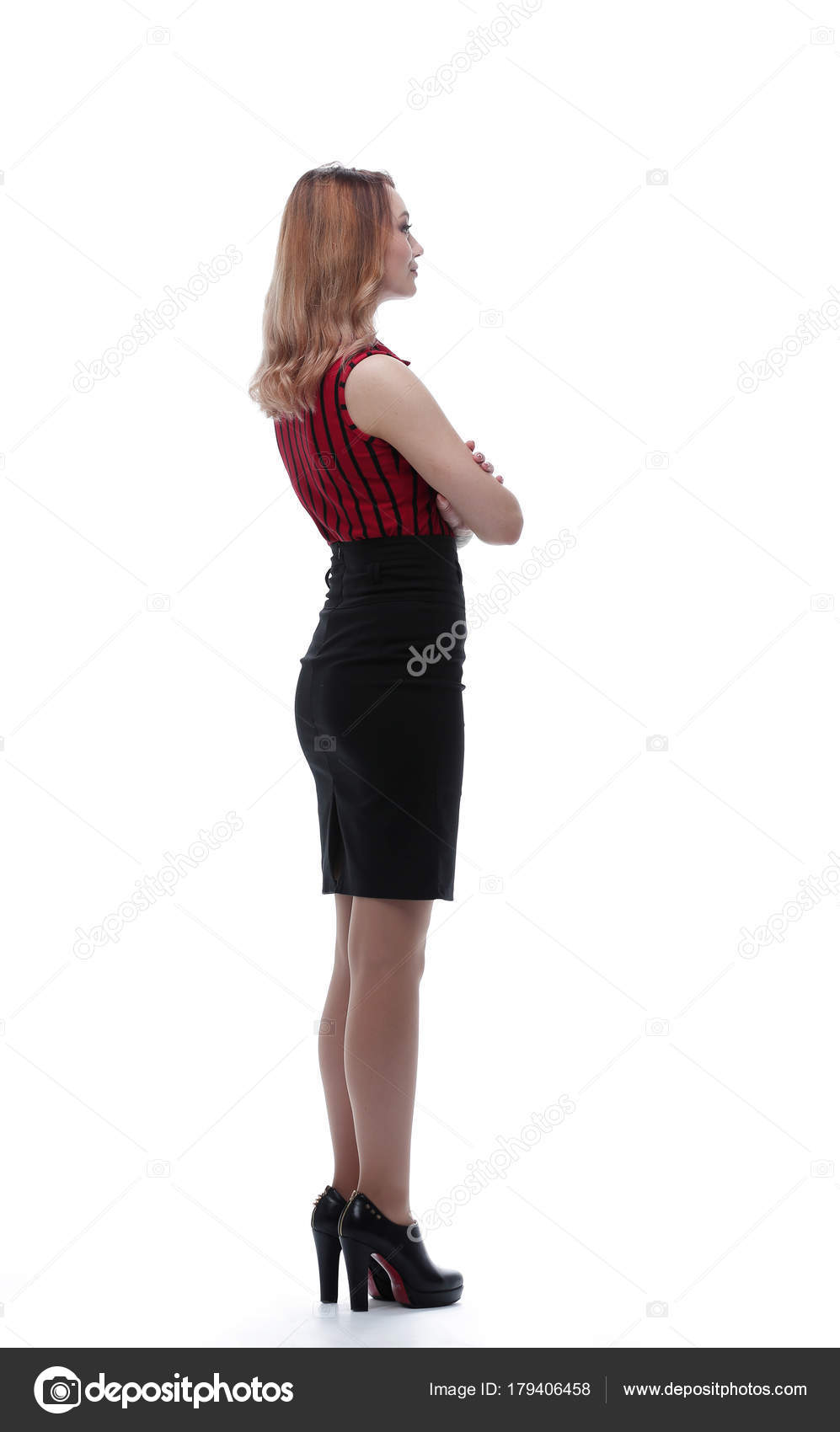 Side view picture of a young elegant woman Stock Photo by ©depositedhar ...