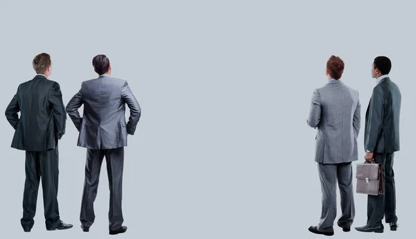 Two businessmen isolated on white background Stock Photo by ...