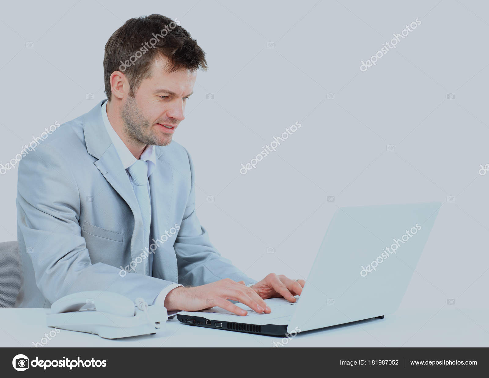 Portrait of young confident business man with laptop — Stock Photo ... Portrait of young confident business man with laptop — Stock Photo ...