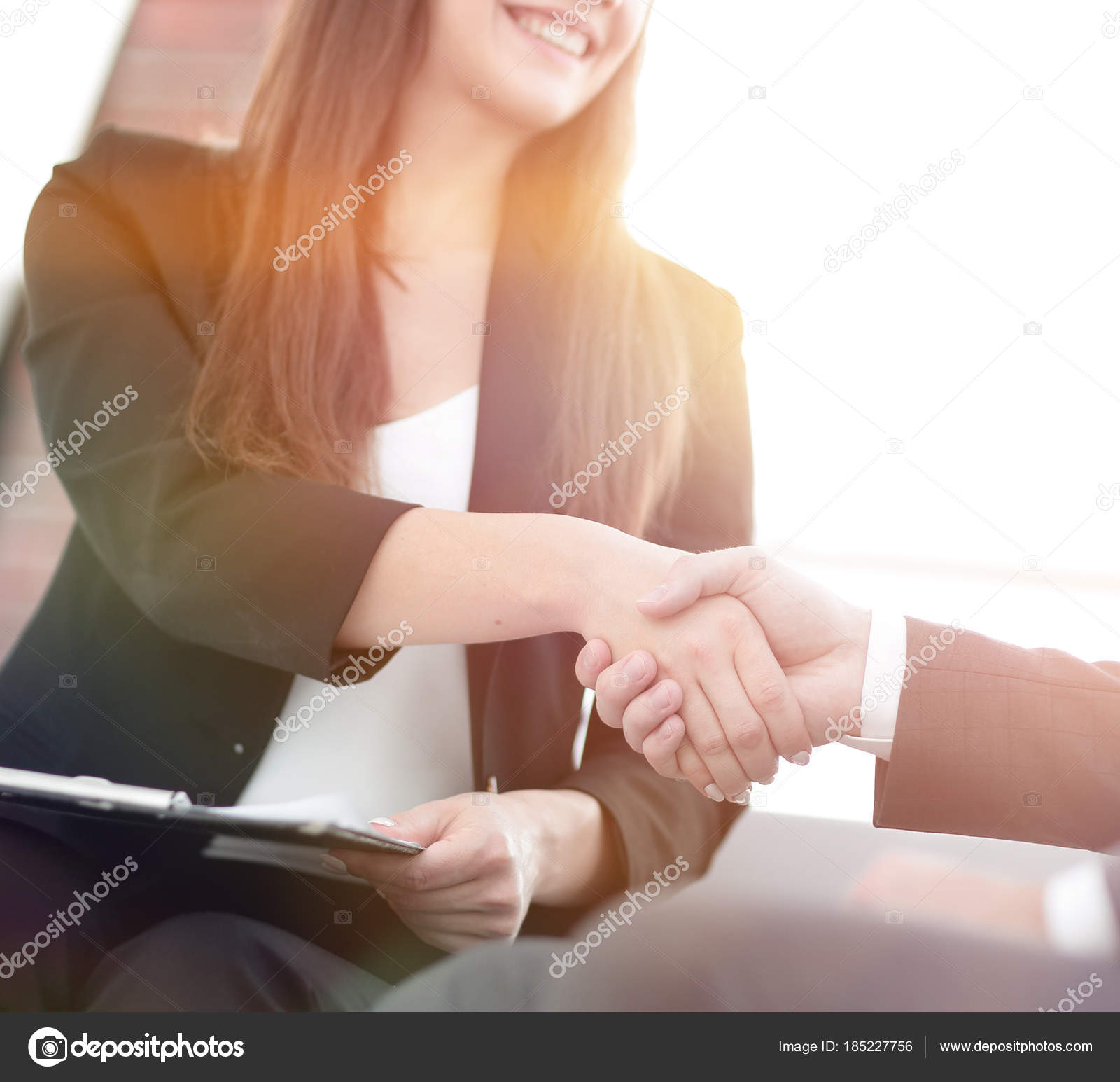 Business handshake ,congratulations or Partnership concept. Stock Photo ...