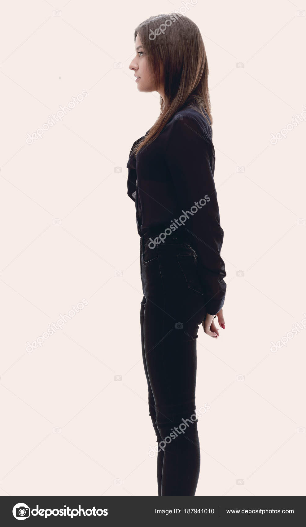 Side view. serious young business woman. Stock Photo by ©depositedhar ...