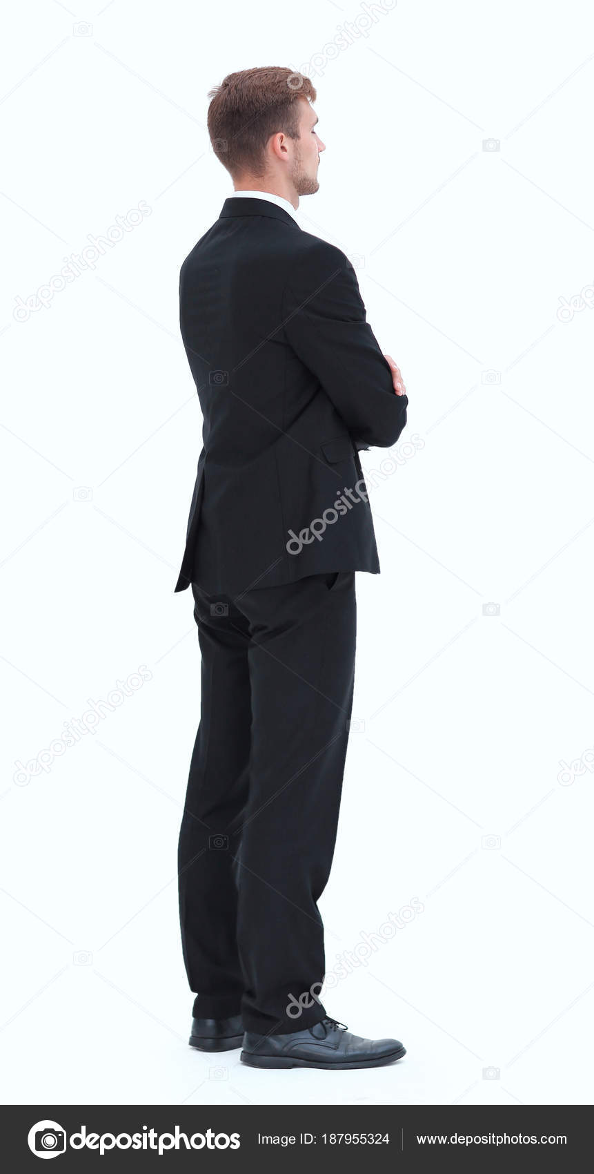 Rear view. young confident businessman. Stock Photo by ©depositedhar ...
