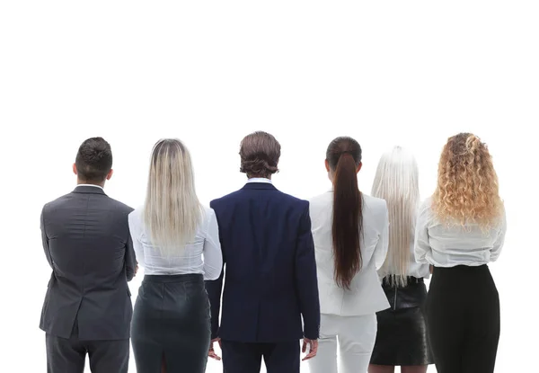 Back view group of business people. Rear view. Isolated over white ...