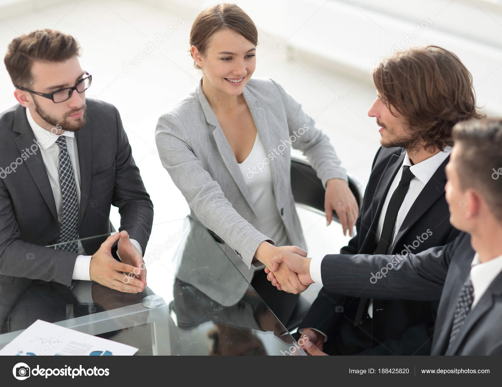 Handshake business partners for their Desk Stock Photo by ©depositedhar ...