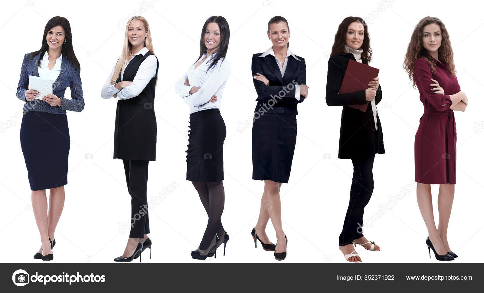 Collection of full-length portraits of young business women ⬇ Stock ...