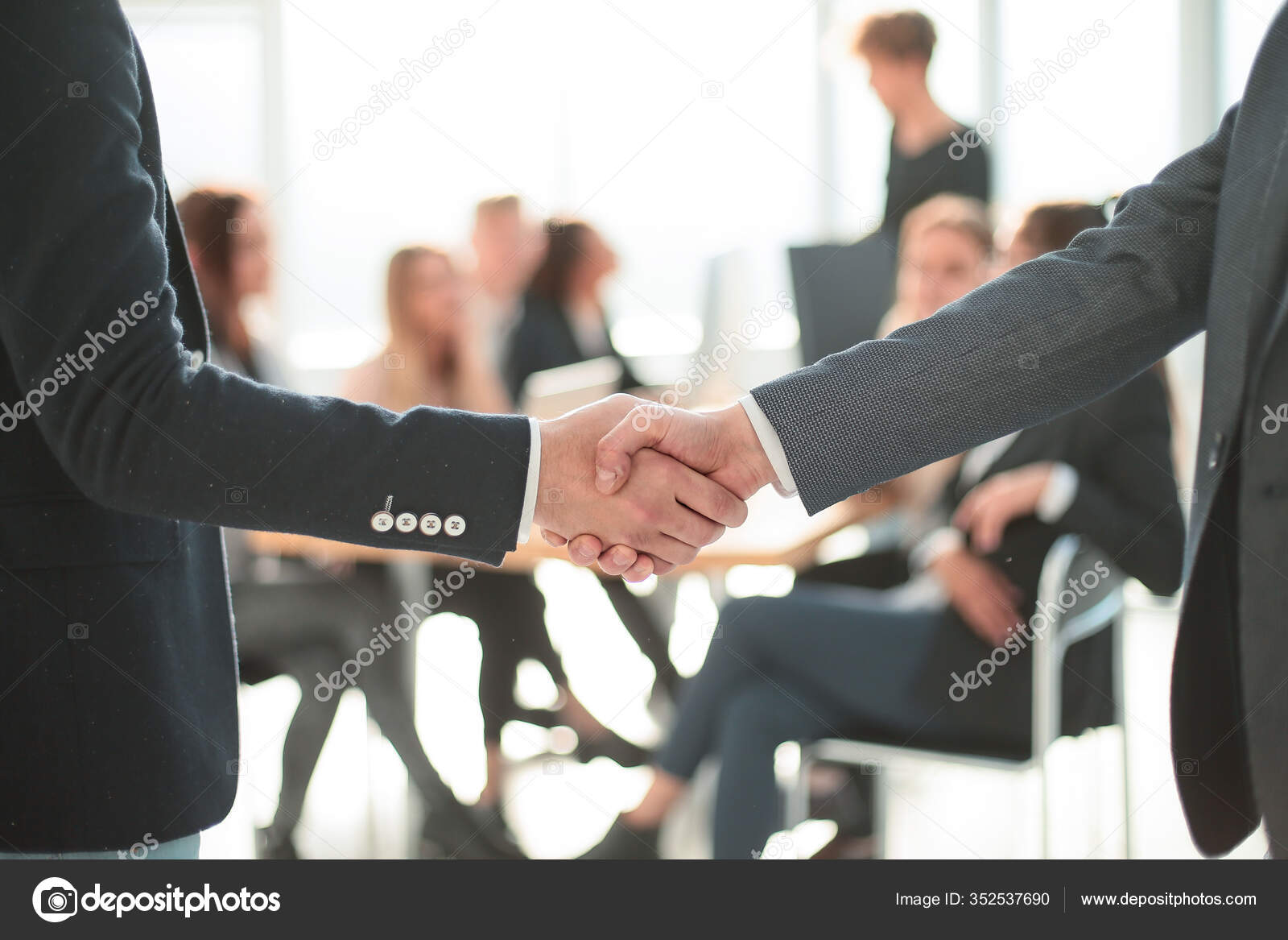 Close up. business handshake on an office background. — Stock Photo ...
