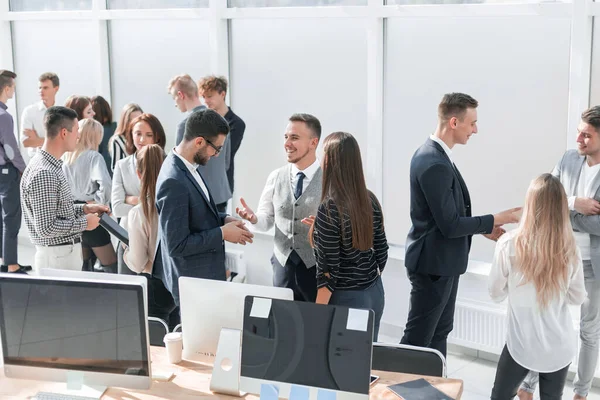 group of young employees discussing work issues - Stock Image - Everypixel