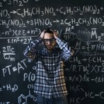 Scientist man disappointed about problems experiment in chemical and ...