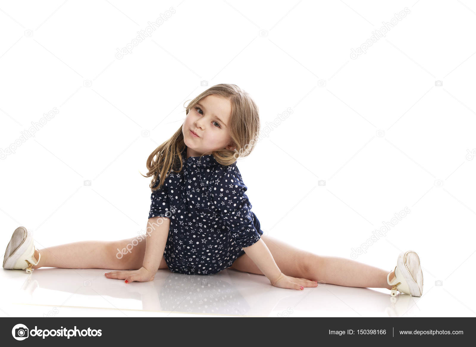 Beautiful blonde little girl Stock Photo by ©arkusha 150398166