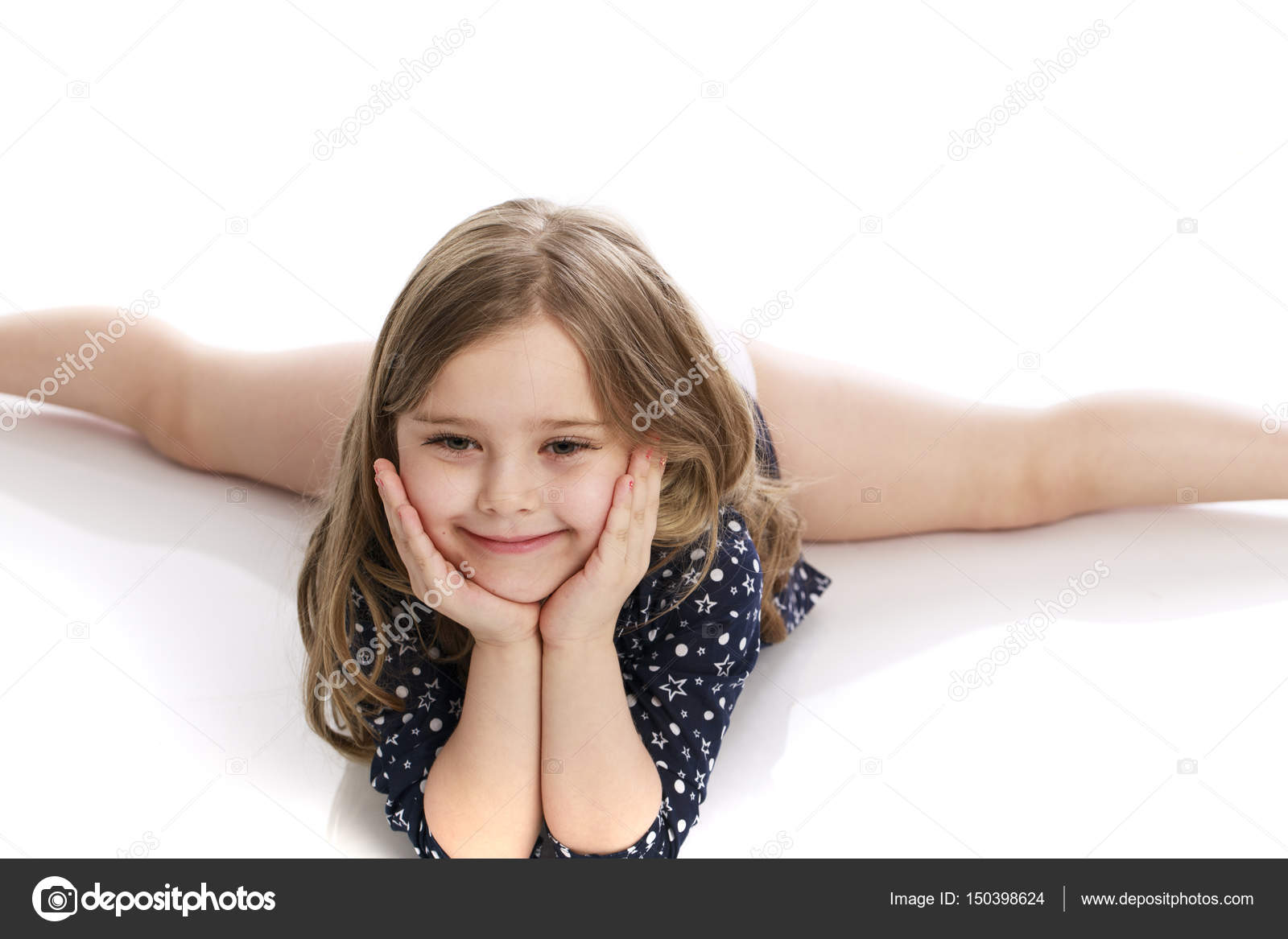 Beautiful blonde little girl — Stock Photo © arkusha #150398624