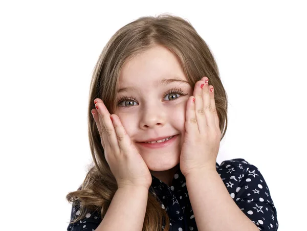 Beautiful blonde little girl Stock Photo by ©arkusha 147315255