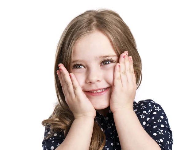 Beautiful blonde little girl Stock Photo by ©arkusha 147315255