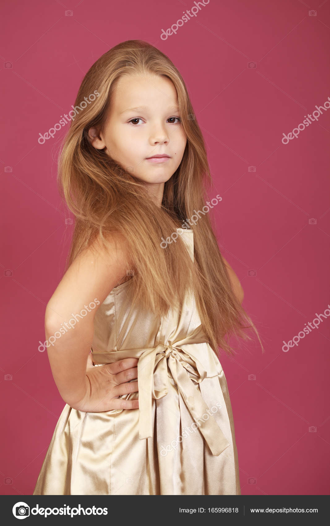 Beautiful blonde little girl — Stock Photo © arkusha #165996818
