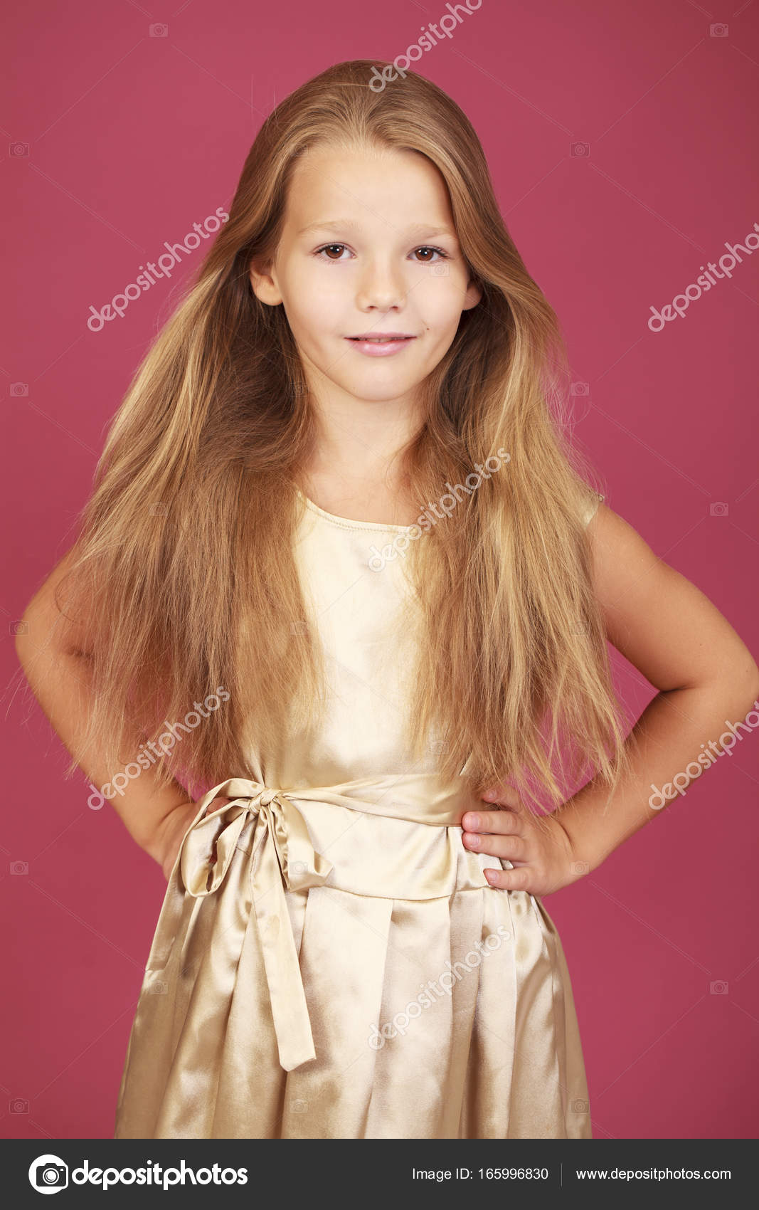 Beautiful blonde little girl — Stock Photo © arkusha #165996830