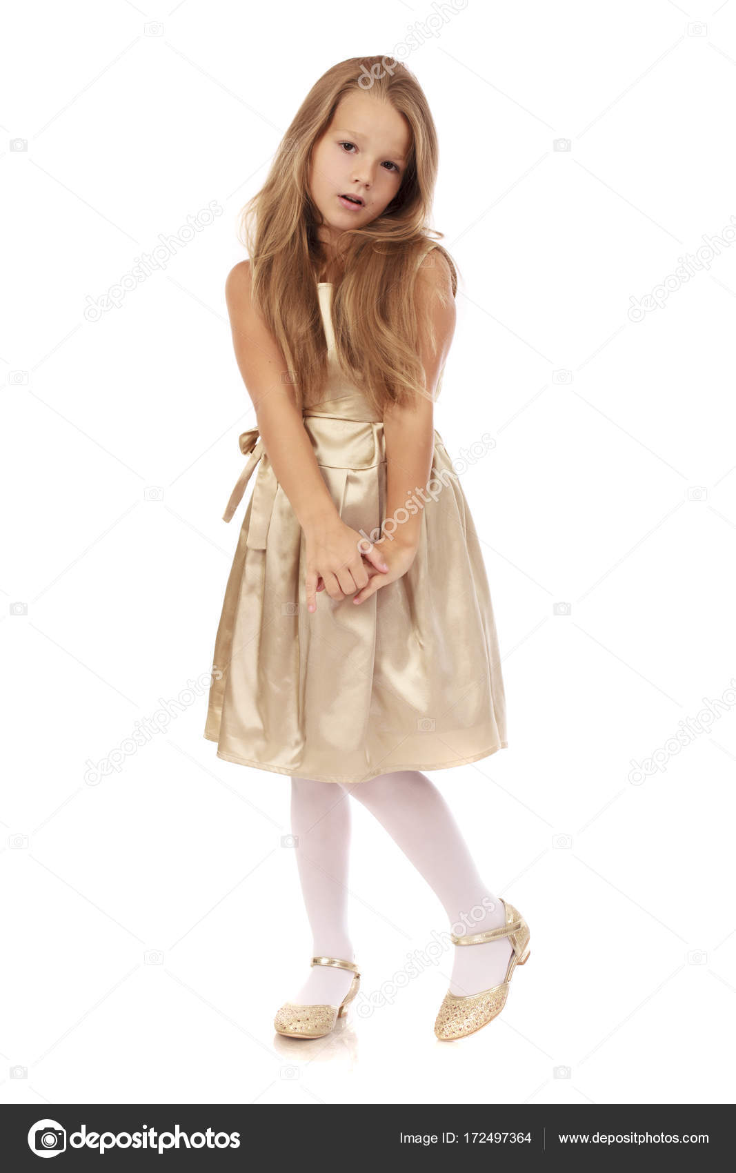 Beautiful blonde little girl — Stock Photo © arkusha #172497364