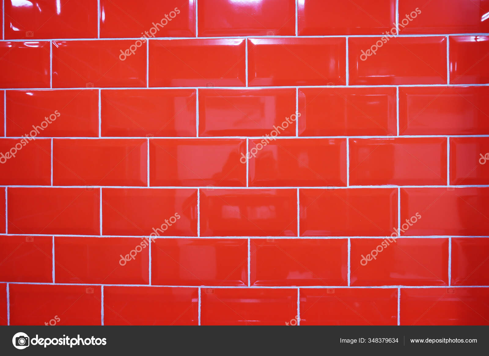 Glossy Red Tiles Wall Texture Background Stock Photo by ©jonson 348379634