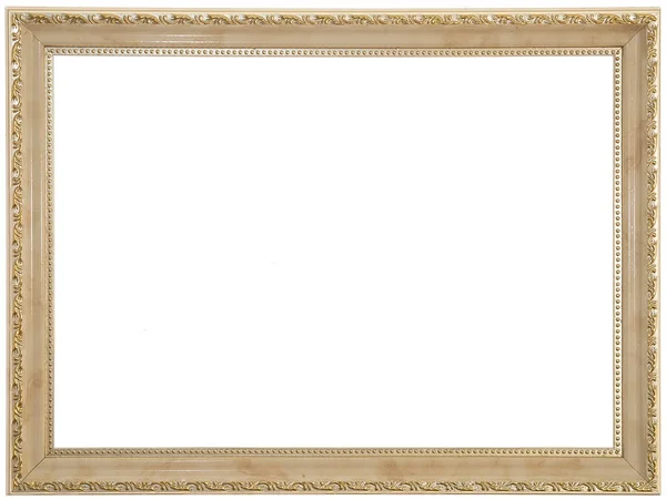 Marco Fotos Oro Objeto Aislado Sobre Fondo Blanco — Foto de stock ...