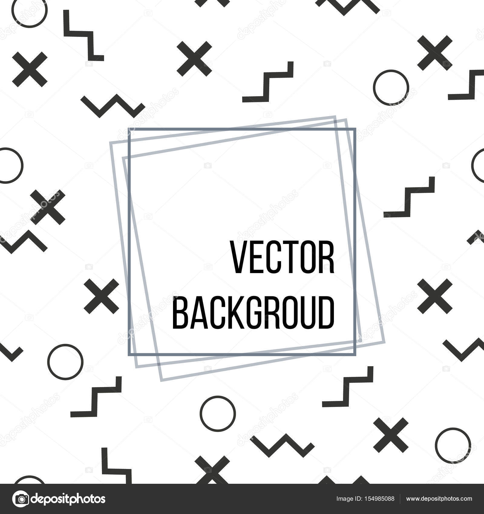 Flat vector texture of geometric shapes with banner and text ...