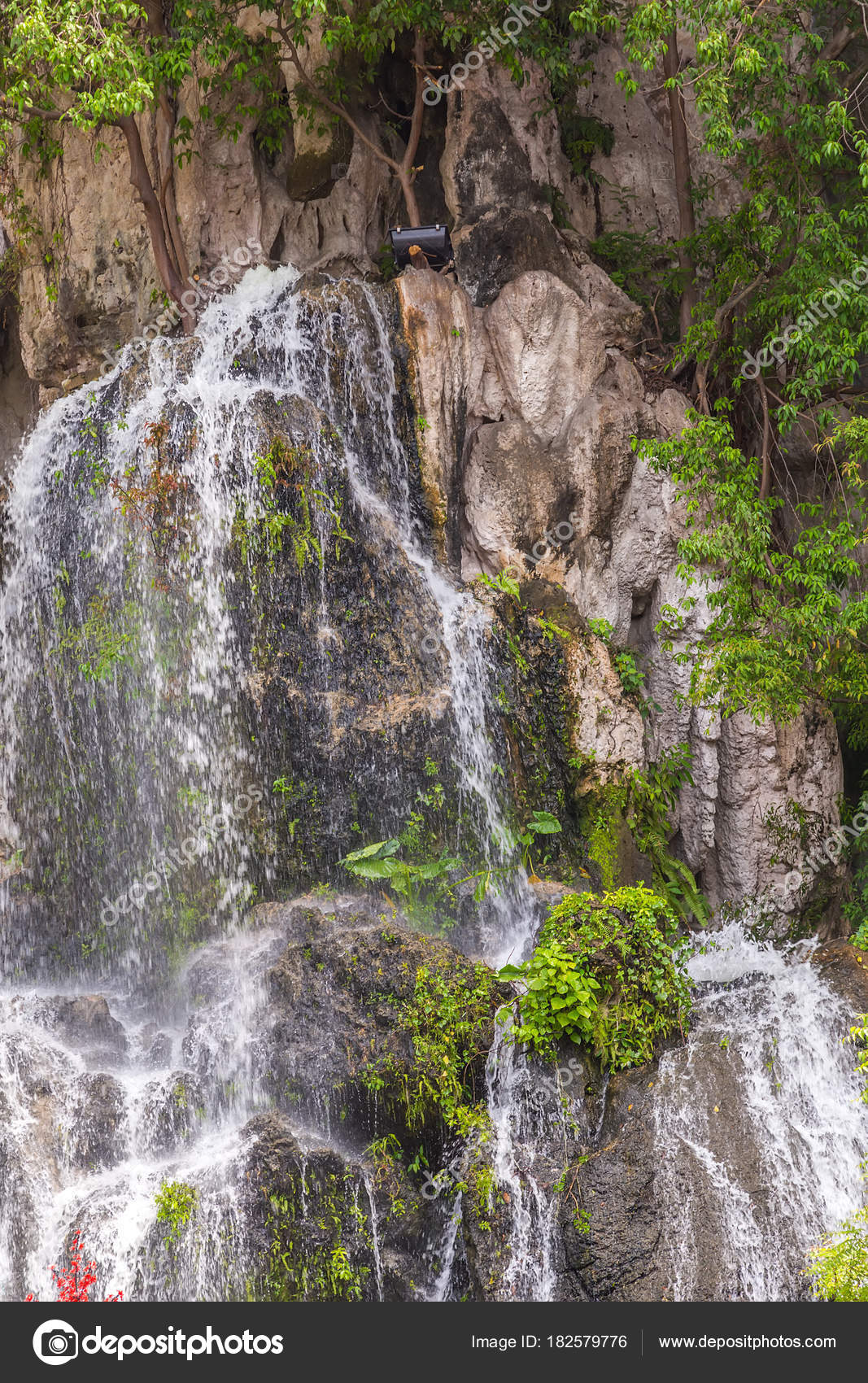 Waterfall in Batu Cave Mountains on the Kuala Lumpur Malaysia. Stock ...