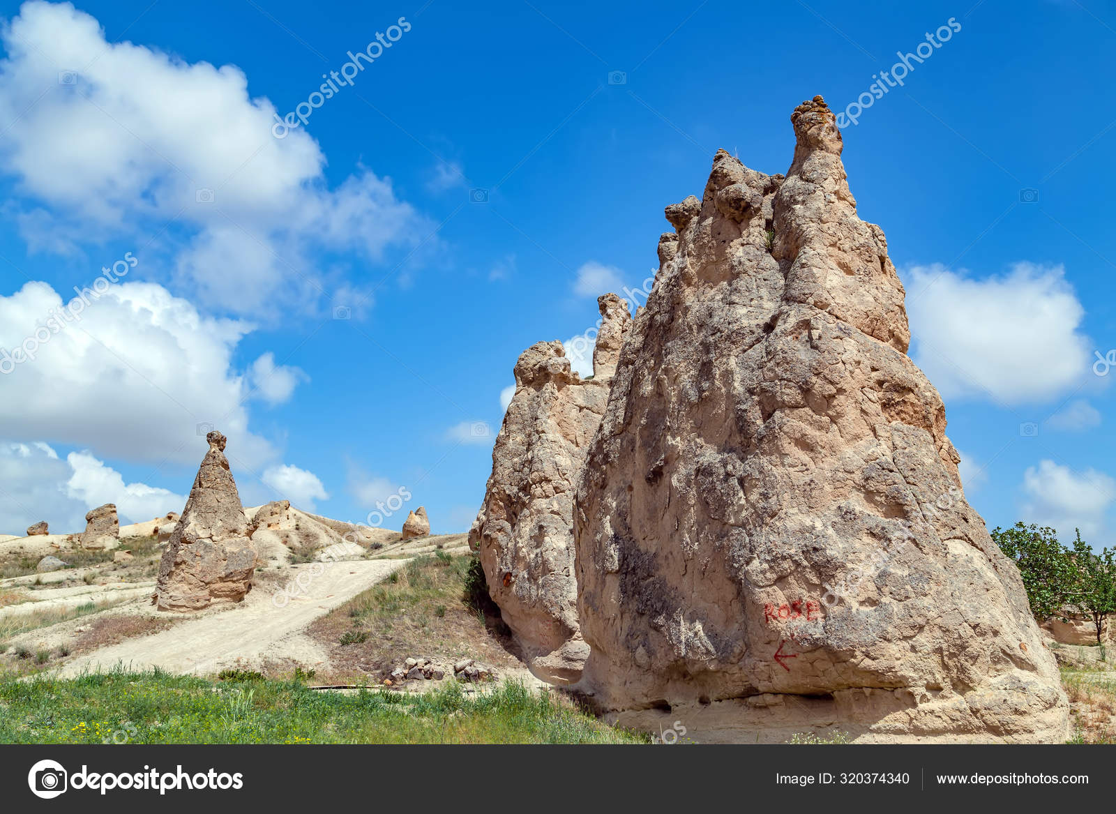 Formation of Fairy Chimneys Goreme Open Air Museum Cappadocia la Stock ...