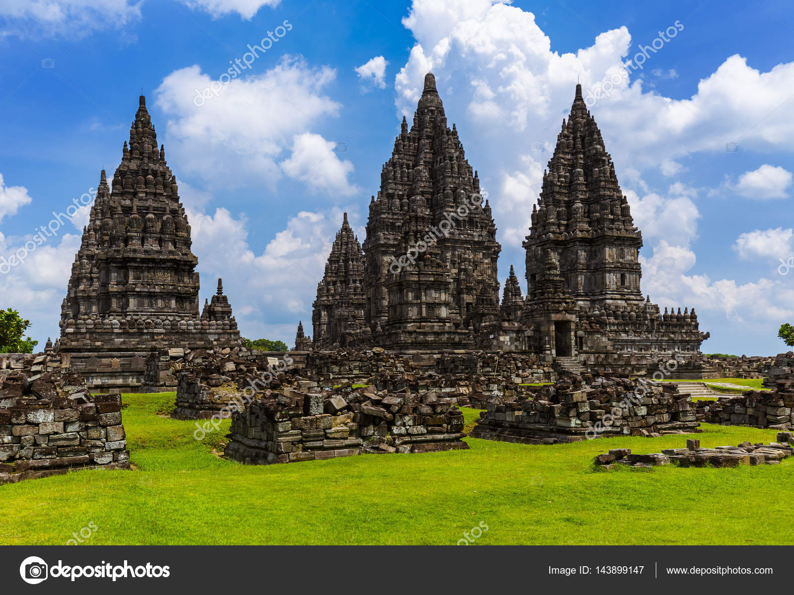Prambanan temple near Yogyakarta on Java island - Indonesia Stock Photo ...