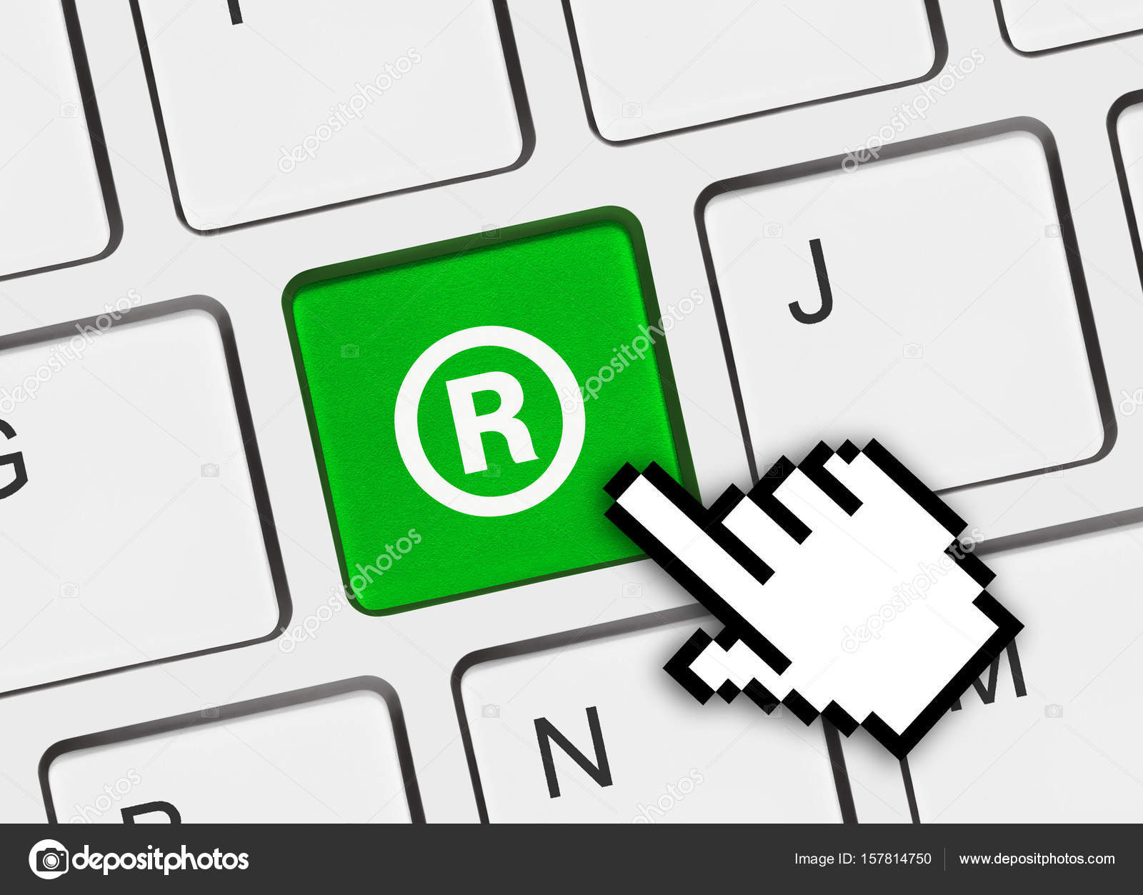 Computer keyboard with Registered mark symbol Stock Photo by ©Violin ...