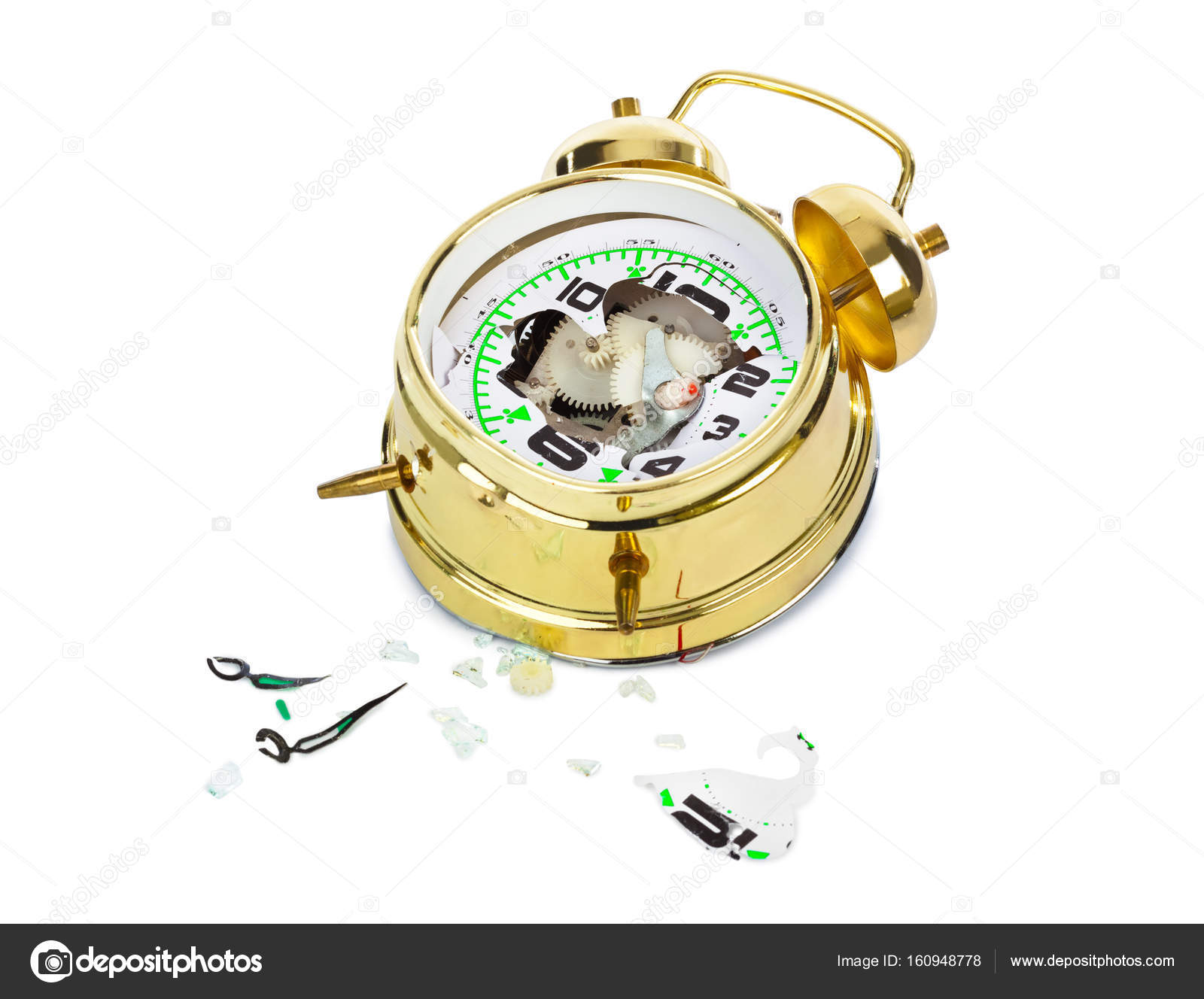 Broken alarm clock Stock Photo by ©Violin 160948778