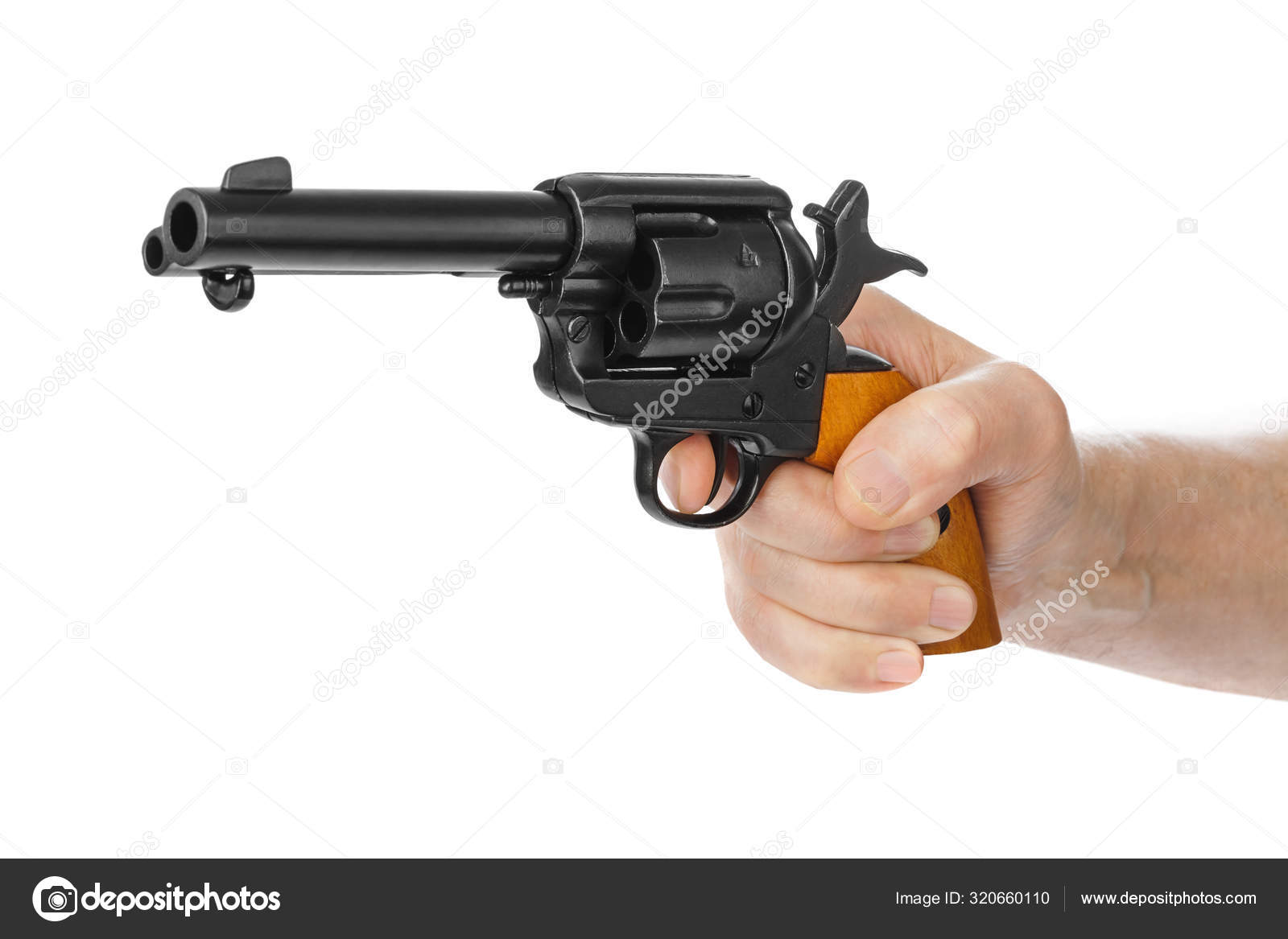 Mano con revólver — Foto de stock © Violin #320660110