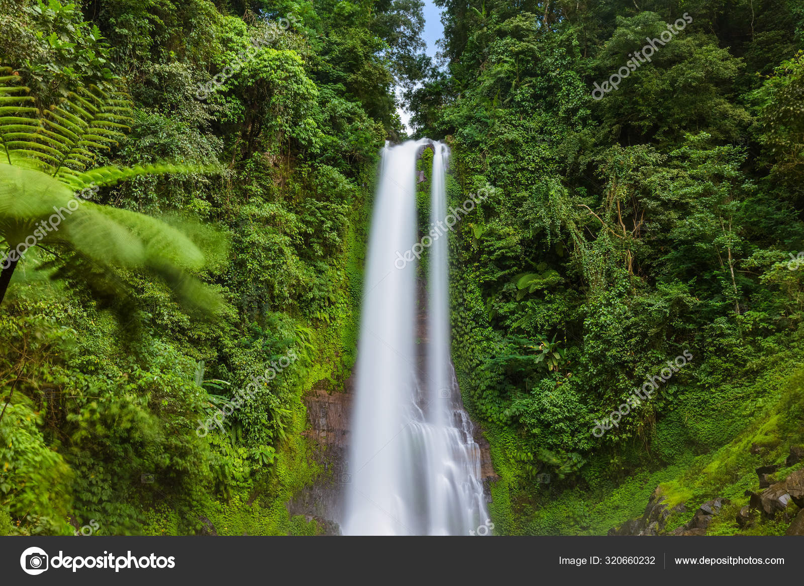 Gitgit Waterfall - Bali island Indonesia Stock Photo by ©Violin 320660232